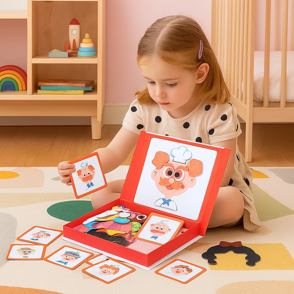 Educational facial expression learning puzzle for children – LittleOnesShop